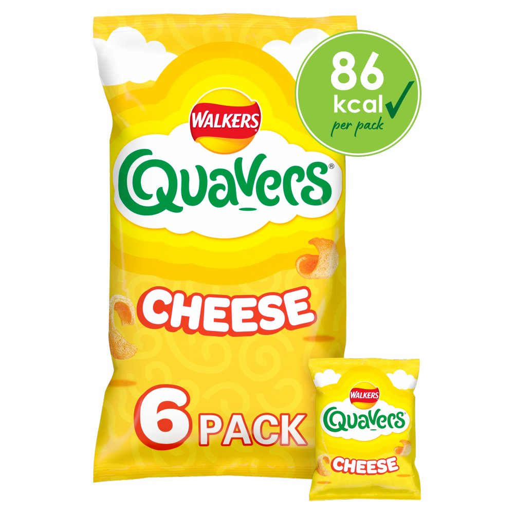Walkers Quavers Cheese Multipack Snacks Crisps 6x16g – News Extra